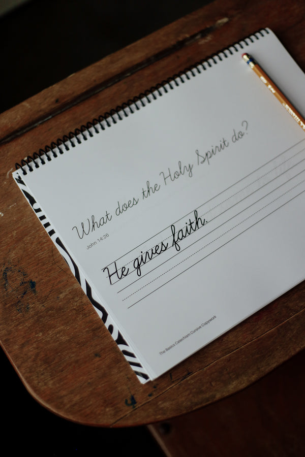 The Basics Catechism Cursive Copywork – Alongside Them